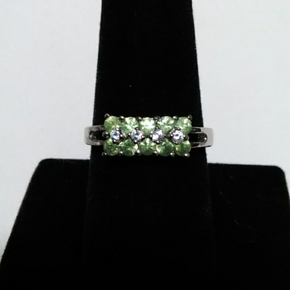 Jewelry | Rare Demantoid Garnet And White Zircon Ring Certificate Of ...